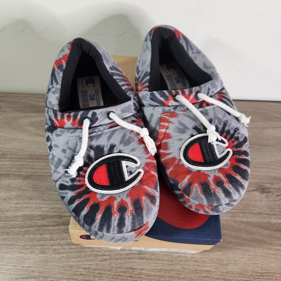 Champion | Shoes | Youth Champion University Slippers Tie Dye Black ...